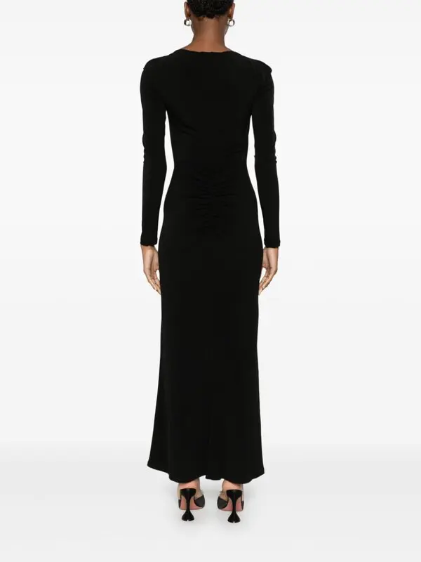 Patrizia Pepe Crepe Maxi Dress - Black