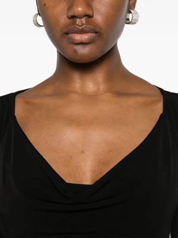 Patrizia Pepe Crepe Maxi Dress - Black