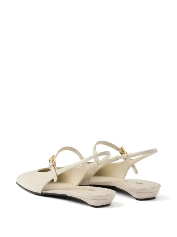 Prada Leather Slingback Ballerinas