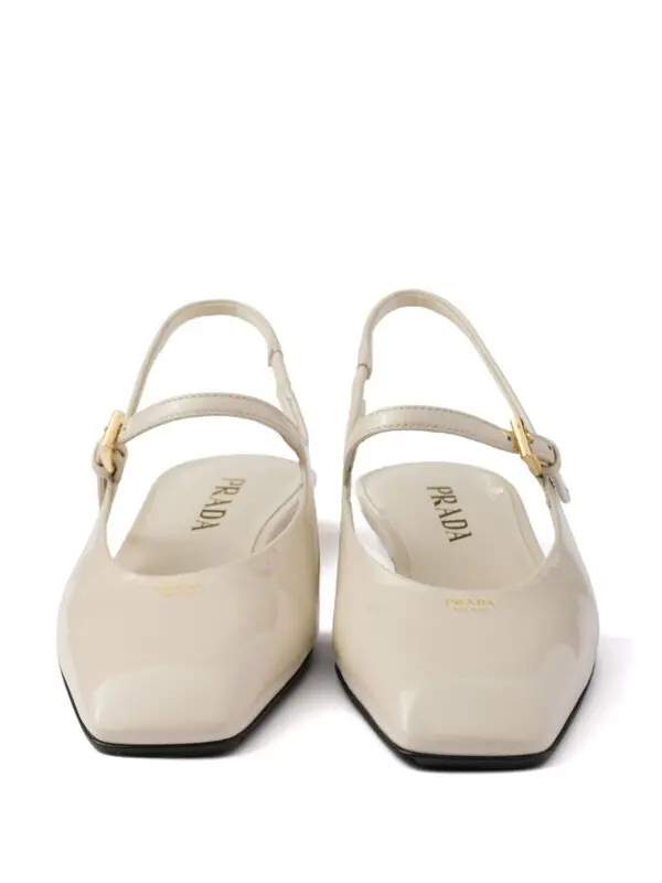 Prada Leather Slingback Ballerinas