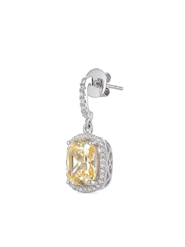 ANABELA CHAN 18kt White Gold Vermeil Canary Diamond Earrings