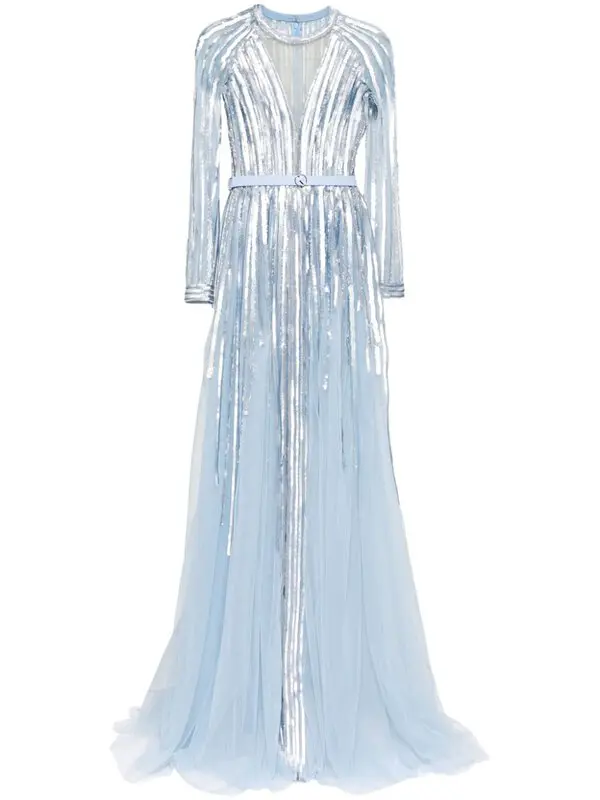SAIID KOBEISY Sequinned Tulle Gown