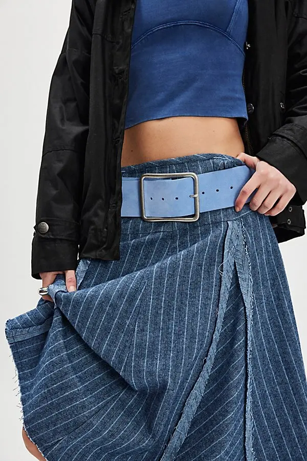 Free People Suede Hip Belt - Cornflower