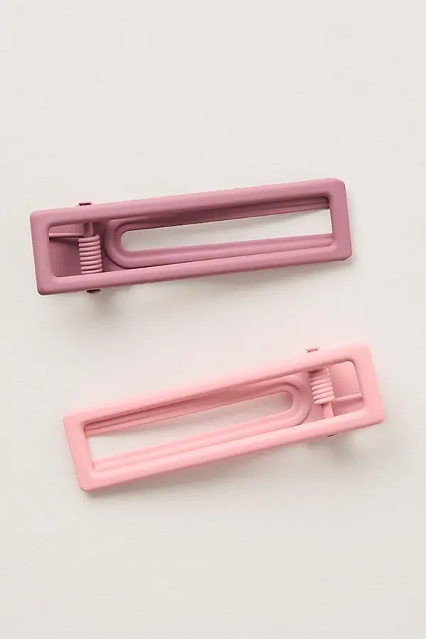 Free People Nat + Noor Lulu Clips - Pink/mauve