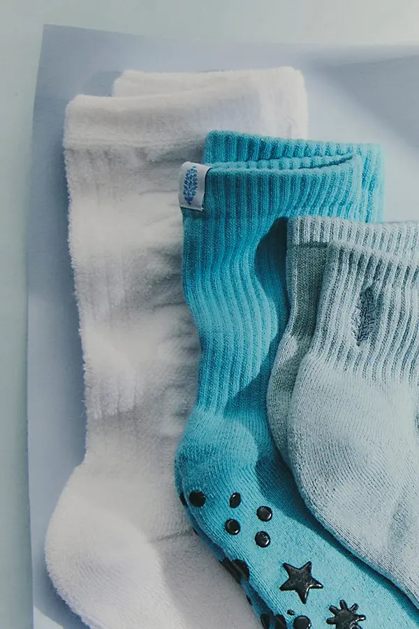 Free People Old Faithful Solid Socks - Sterling Blue