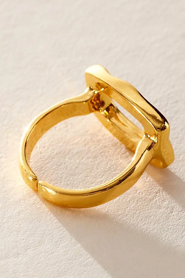 Free People Square Fashion Ring - Gold