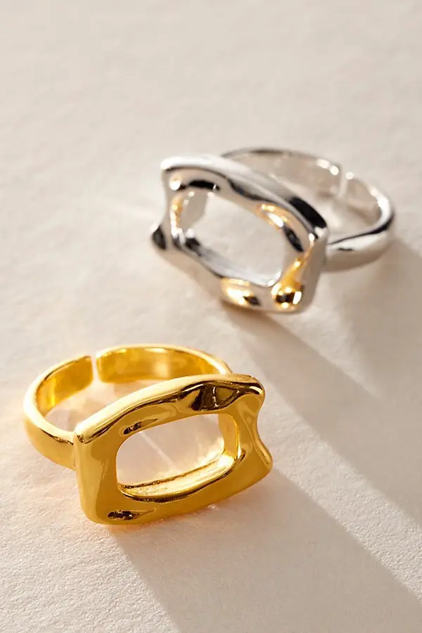 Free People Square Ring - Silver