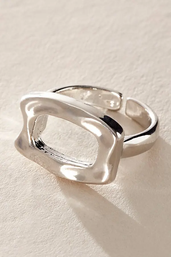Free People Square Ring - Silver