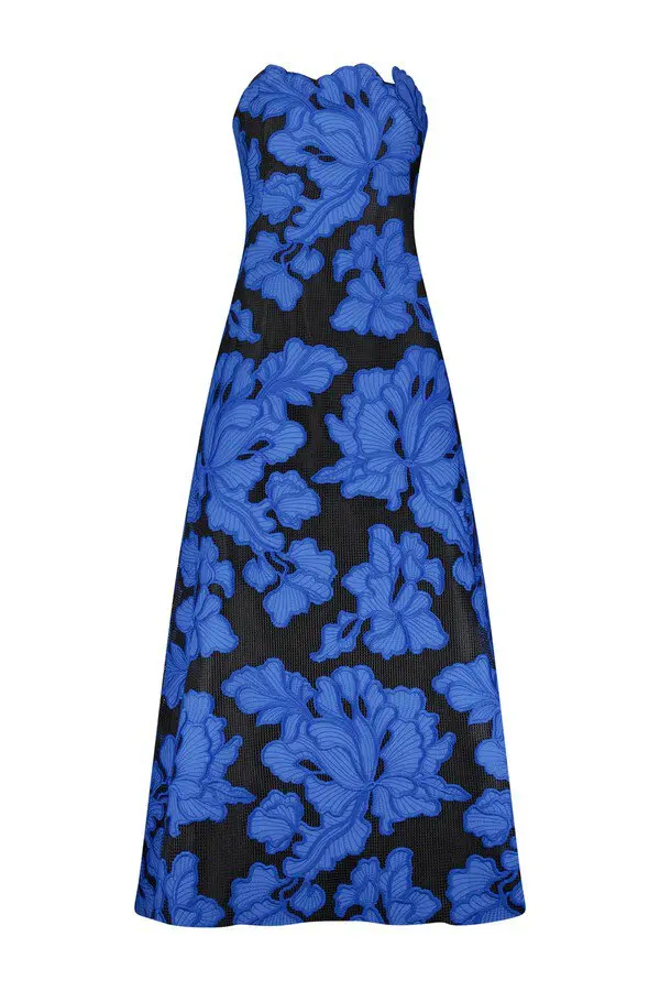 claudia lace dress Claudia Velvet Lace Splice Dress – ROSELABEL main image 0