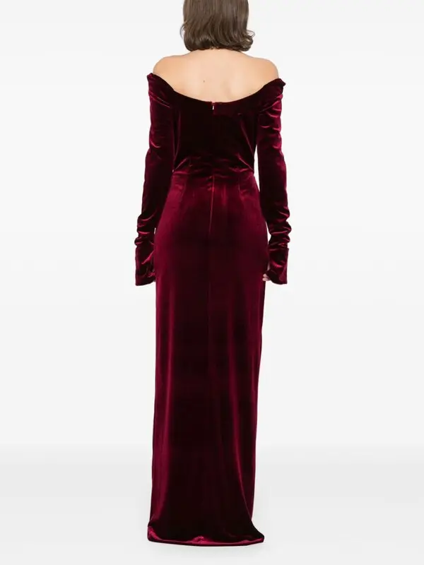 SAIID KOBEISY Velvet Fitted Gown