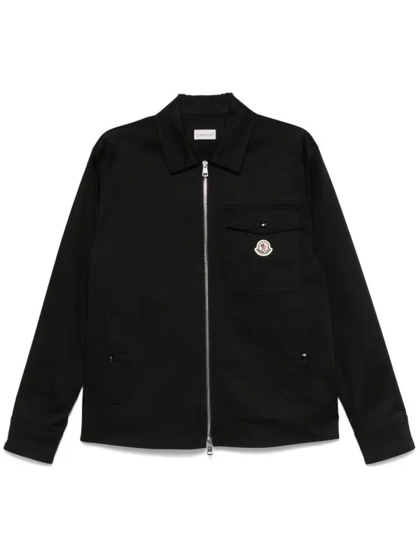 Moncler Zip-up Shirt Jacket - Black