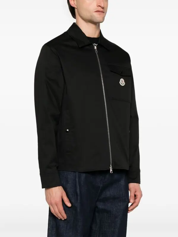 Moncler Zip-up Shirt Jacket - Black