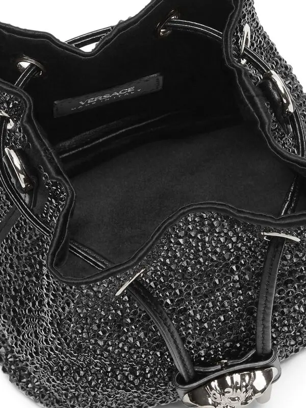 Versace La Medusa Crystal Mini Bucket Bag
