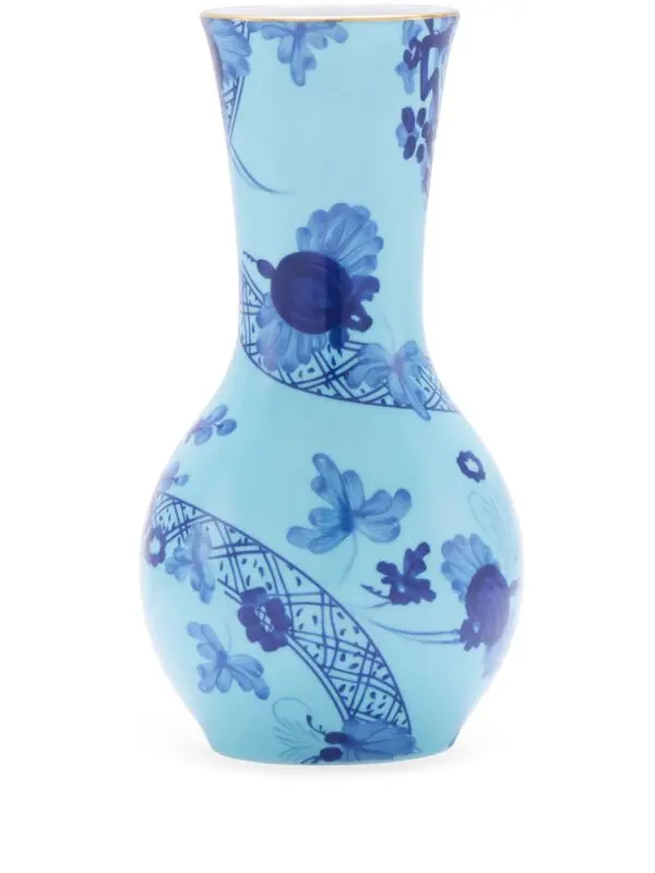GINORI 1735 Oriente Iris Vase - Blue
