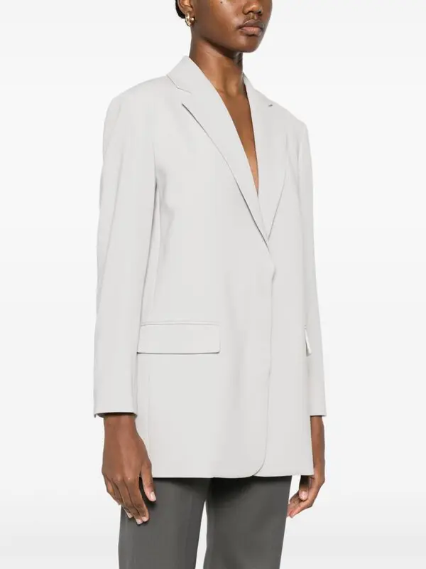 Theory Crepe Blazer - Silver