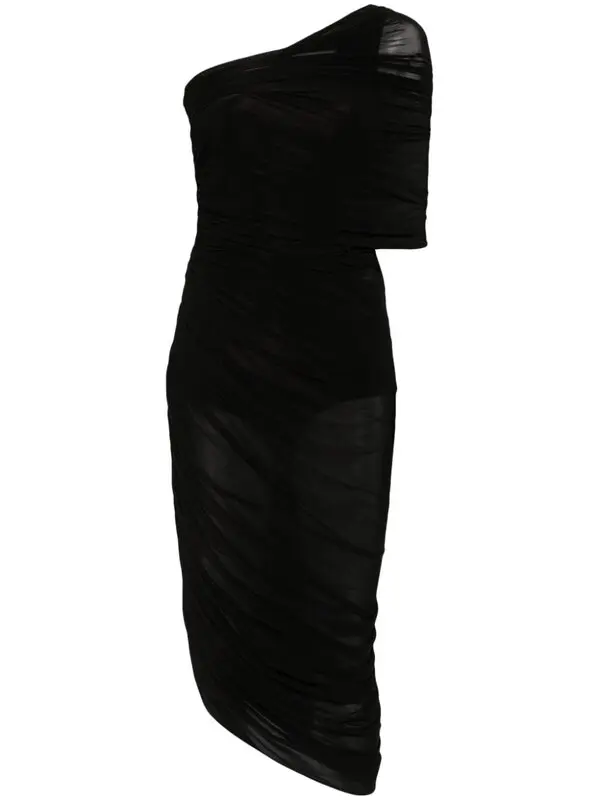 Magda Butrym One-shoulder Draped Midi Dress
