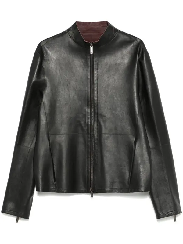 Emporio Armani Leather Jacket - Black