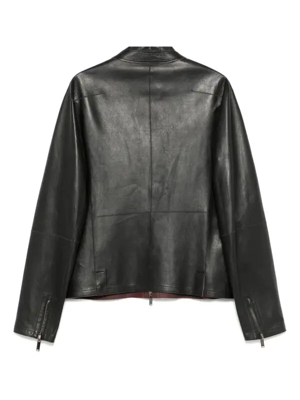 Emporio Armani Leather Jacket - Black