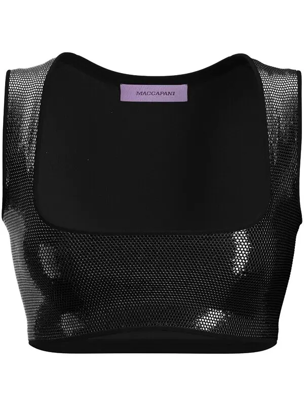 MARGHERITA MACCAPANI Rhinestone-embellished Crop Top