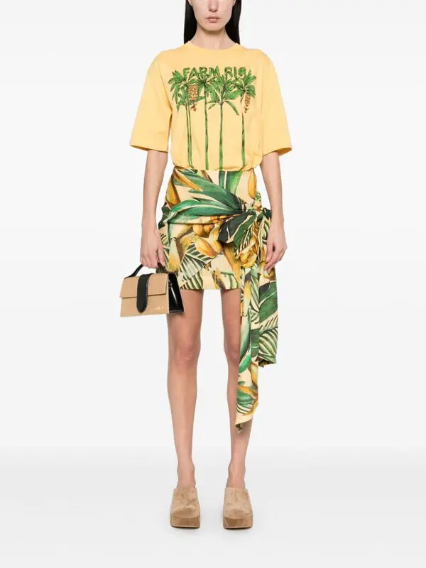 Farm Rio Bananart Mini Skirt
