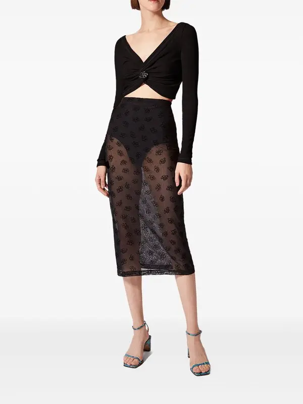 MARGHERITA MACCAPANI Angela Crop Top - Black