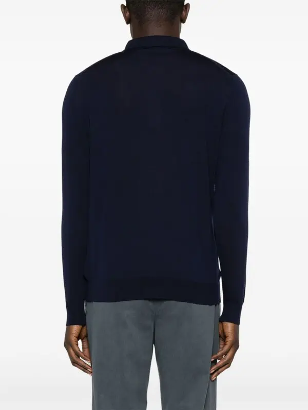 Kiton Fine-knit Polo Shirt - Blue