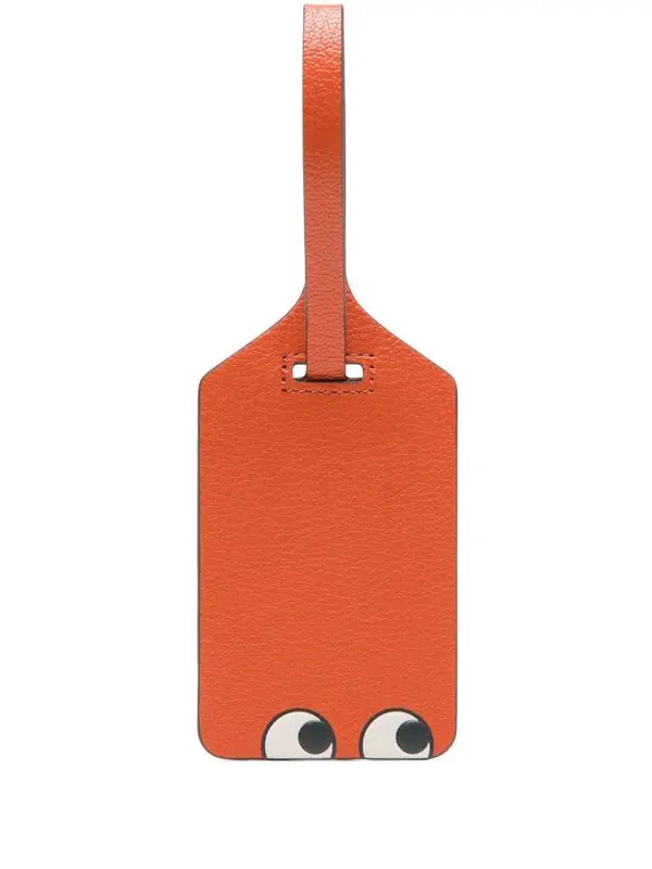 ANYA HINDMARCH Eyes Luggage Label Charm - Orange | Editorialist