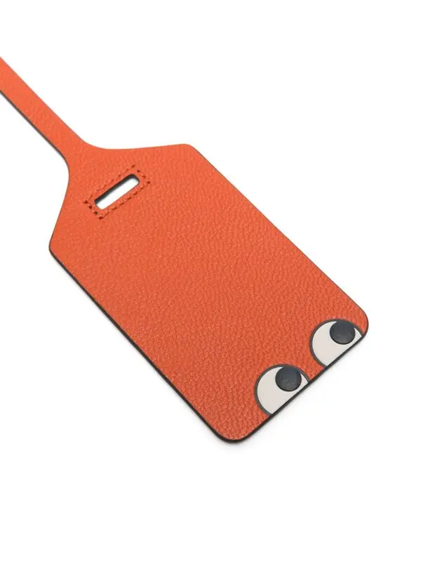 Anya Hindmarch Eyes Luggage Label Charm - Orange | Editorialist