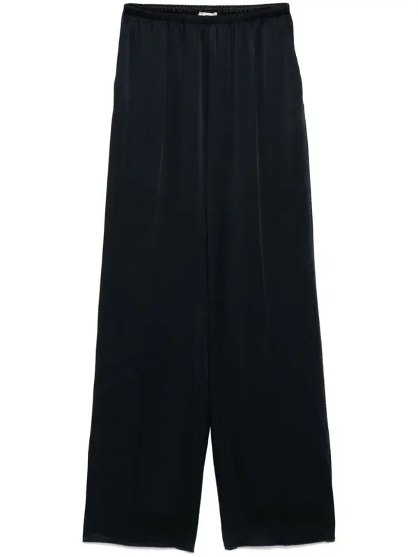 FORTE_FORTE Satin Straight-leg Trousers - Blue
