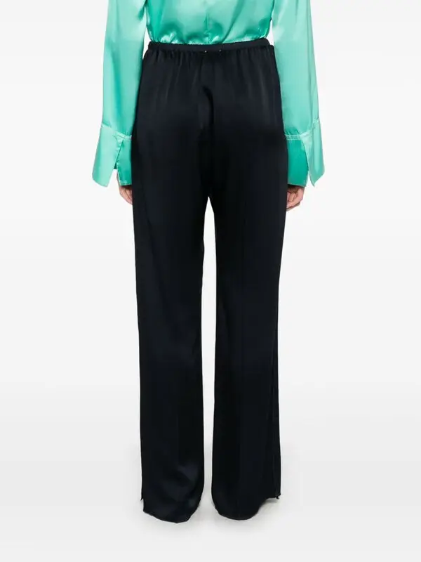 FORTE_FORTE Satin Straight-leg Trousers - Blue