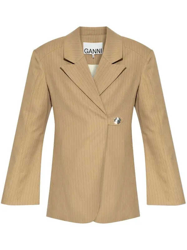 GANNI Striped Blazer