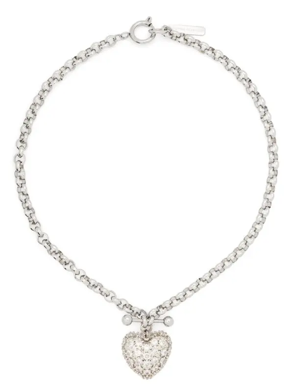 Justine Clenquet Heart Necklace In Silver - 40% Off | Editorialist