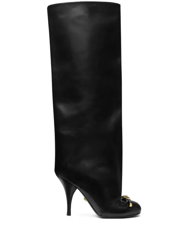 Versace 105mm Opera Bow Knee-high Boots