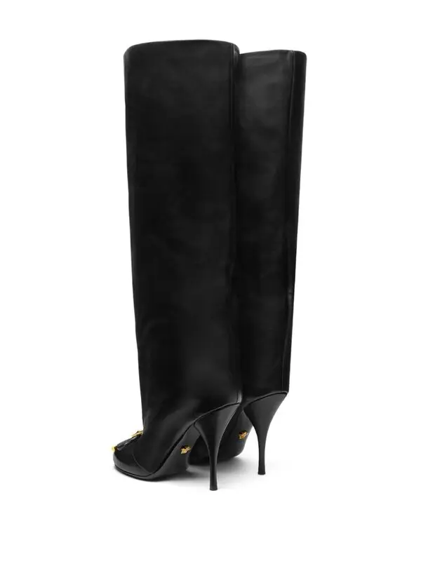 Versace 105mm Opera Bow Knee-high Boots