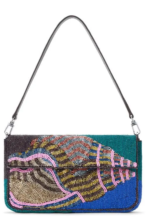 Staud Timmy Beaded Shoulder Bag - Conch Shell