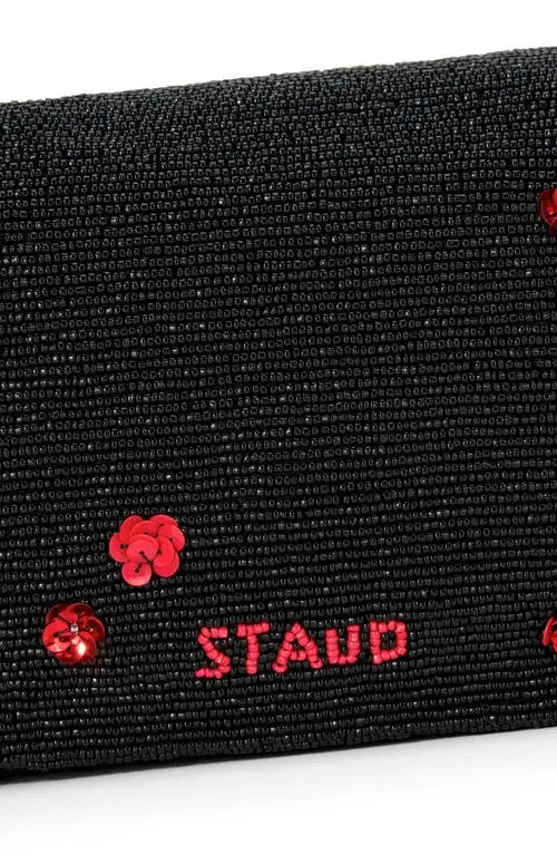 Staud Timmy Beaded Shoulder Bag - Poppy