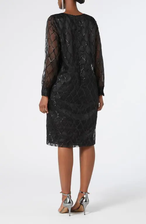 marina black sequin dress MARINA Black Sequin Mini Dress  Size 2