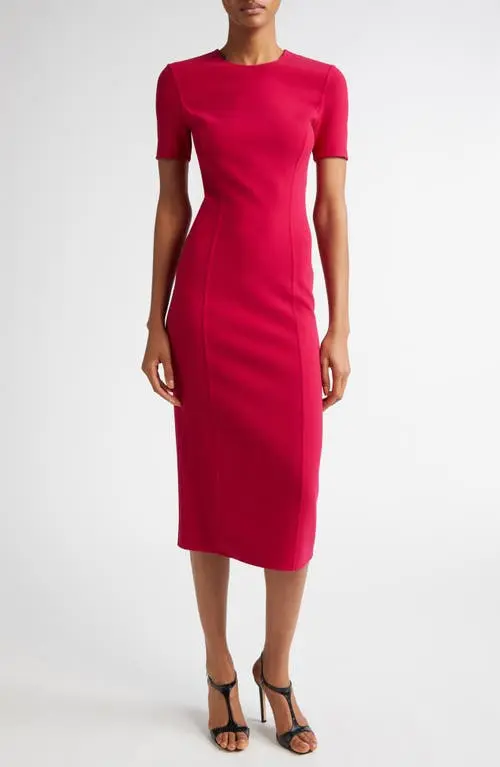 Michael Kors Stretch Wool Midi Sheath Dress