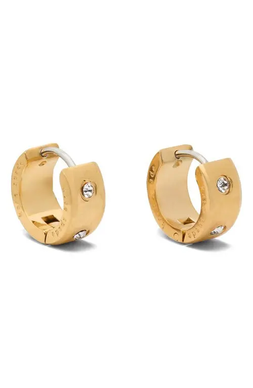 Kate Spade New York Crystal Hoop Earrings - Gold Clear