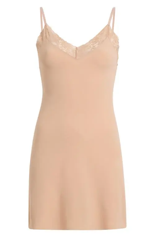Commando Double Take Lace Trim Slip - Beige