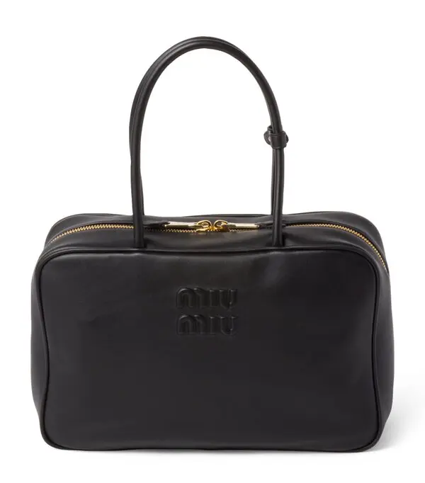 Miu Miu Leather Beau Shoulder Bag - Black