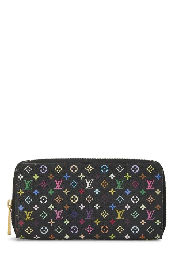 LOUIS VUITTON Takashi Murakami X Monogram Multicolore Zippy Continental - Black