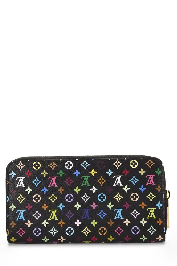 LOUIS VUITTON Takashi Murakami X Monogram Multicolore Zippy Continental - Black