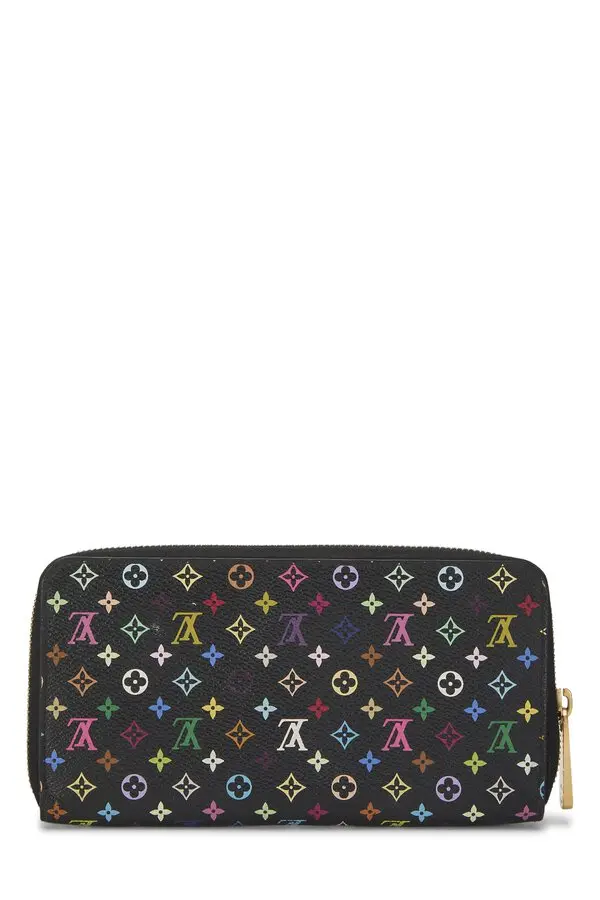 LOUIS VUITTON Takashi Murakami X Monogram Multicolore Zippy Continental - Black