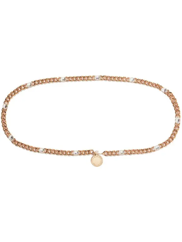Stella McCartney Crystal-embellished Chain Belt - Gold