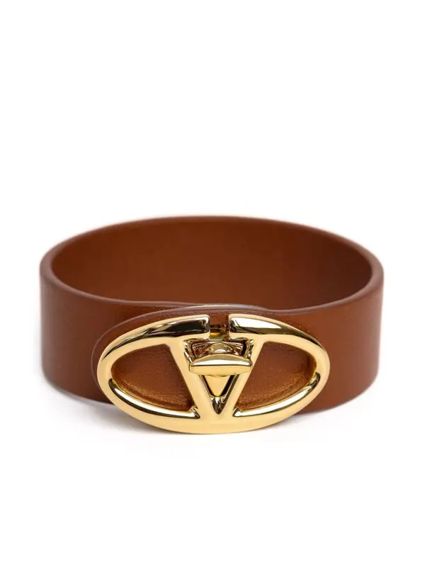 Valentino Garavani Vlogo-buckle Bracelet - Brown