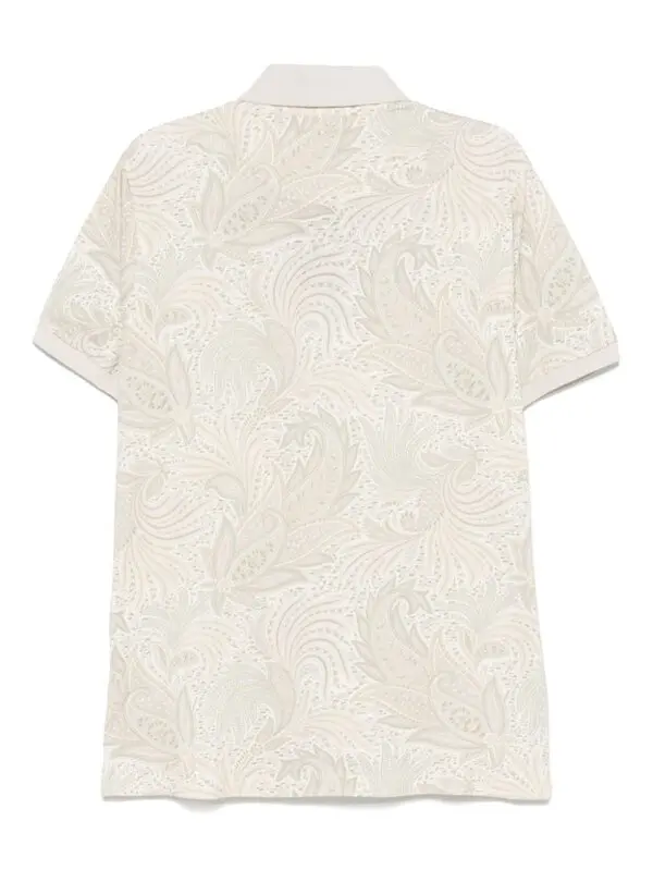 Etro Paisley-print Polo Shirt - Neutrals