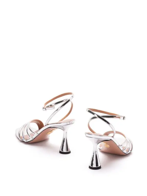 AQUAZZURA 75mm Latour Sandals - Silver