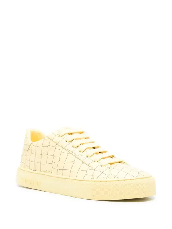 HIDE&JACK Essence Croco Textured Sneakers - Yellow