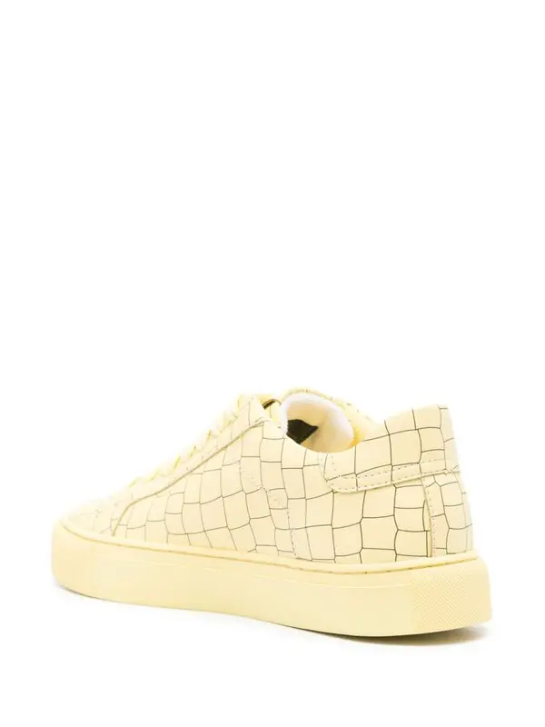 HIDE&JACK Essence Croco Textured Sneakers - Yellow
